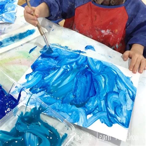 Ocean Process Art Project For Preschoolers Process Art Ocean Art