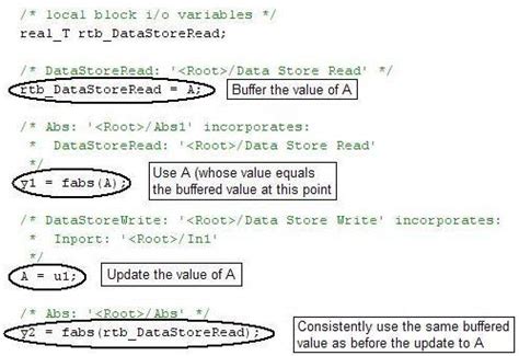 Data Stores In Generated Code Matlab Simulink