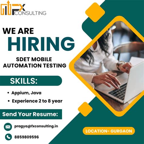 Fxconsulting On Linkedin Sdet Mobileautomation Jobopportunity
