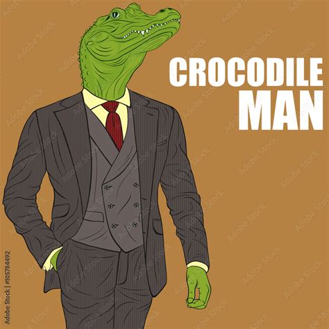 Cartoon Character Crocodile Stock Vector Adobe Stock