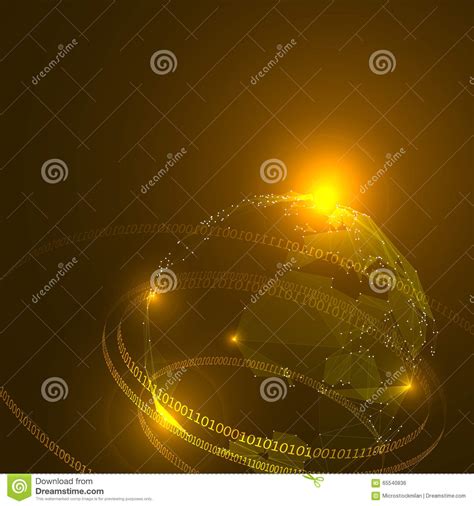 Abstract Triangles Planet Earth Stock Vector Illustration Of Digital