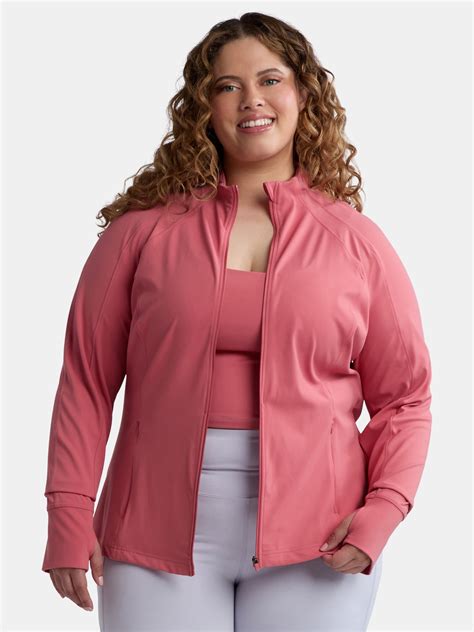 Avia Womens Softsculpt Zip Up Active Jacket Moisture Wicking Sizes
