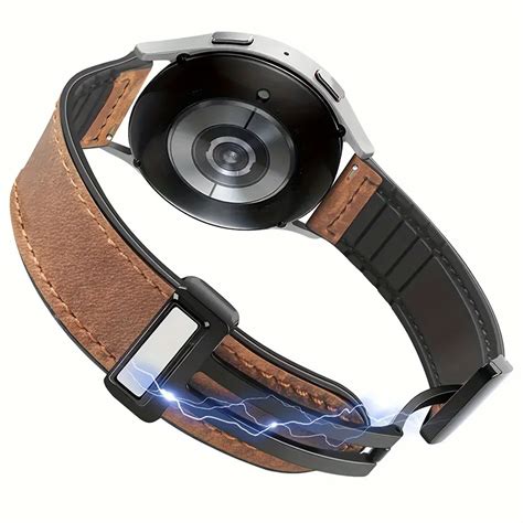 22mm 20mm Leather Silicone Strap For Samsung Galaxy Watch 7 6 5 4 40mm