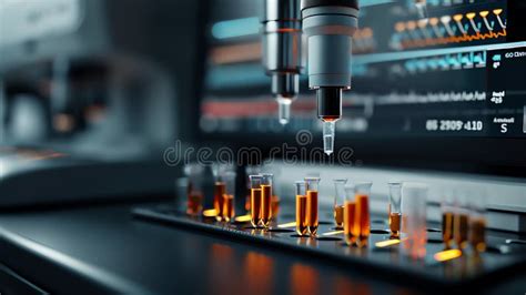 Advanced Genetic Sequencing Equipment Precision Medicine Clinical Data Analysis Futuristic