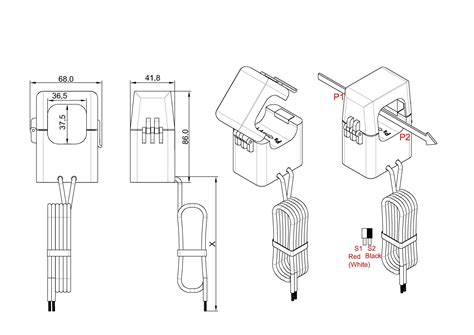 Ul Xh Sct T36 400a 1a Split Core Current Transformers Cts For Pv Monitoring Split Core Cts