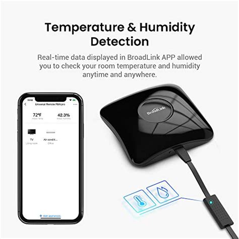 Broadlink Rm4 Pro Ir Rf Remote Control Hub With Sensor Cable Wifi