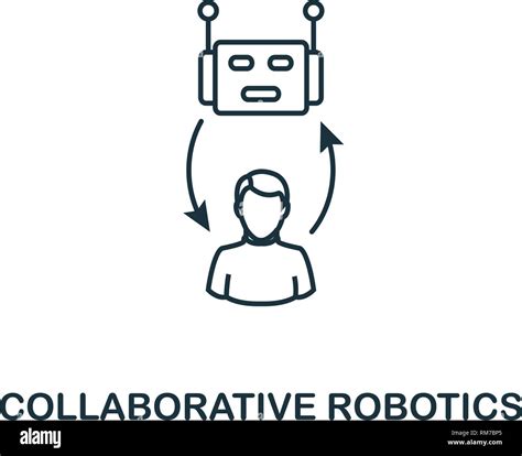 Collaborative Robotics Outline Icon Thin Line Style Industry 40 Icons Collection Ui And Ux