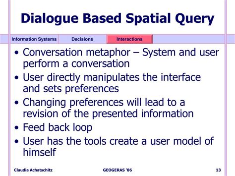 Ppt Preference Based Spatial Decision Support A Dialogue Based