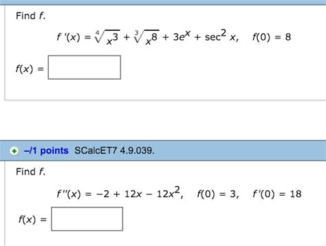 solved find f f x 4 squareroot x 2 3 squareroot x 8