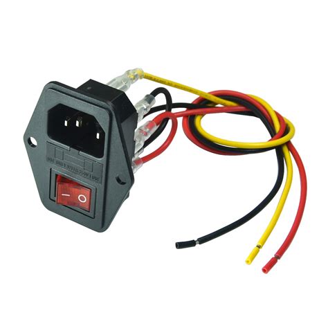 Buy FILSHU A V Power Socket Inlet Module Plug Switch A Fuse With Wiringiec C Power