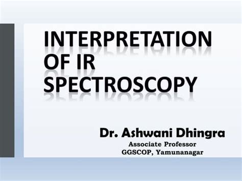 Overtone And Fermi Resonance In Ir Pptx Chemistry Science