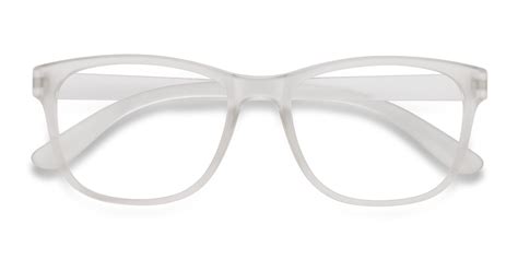 Milo Square Frosted Clear Full Rim Eyeglasses Eyebuydirect Canada