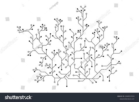 Vector Circuit Board Tree Pattern Natural Stock Vector Royalty Free 2048557019 Shutterstock
