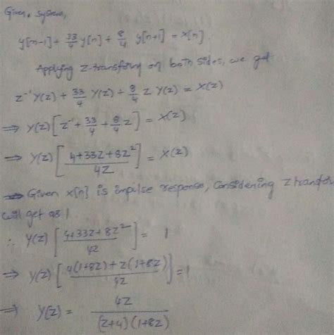 Consider An Lti System Whose Input X N And Output Y N Are Related By