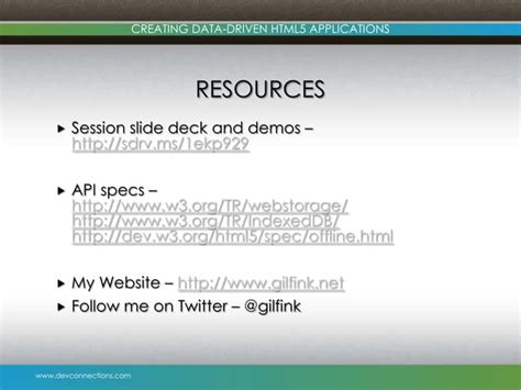 Creating Data Driven Html5 Applications Pptx