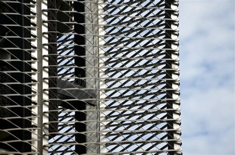 Steel Cladding Of A Building With A Expanded Metal Lattice Structure