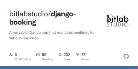 GitHub Bitlabstudio Django Booking A Reusable Django App That Manages Bookings For Various