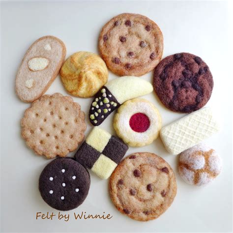 Needle Felted Assorted Cookies Felt Food Diy Felt Food Felt Play Food