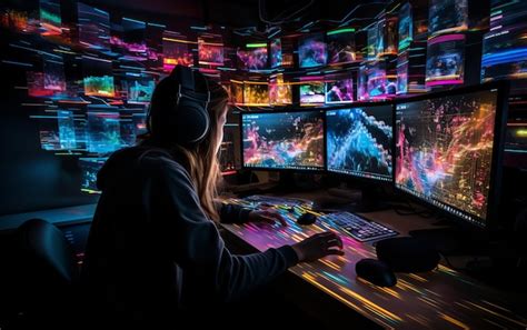 Premium Photo The Digital Journey A Software Engineers Immersion In Vivid Coding Time