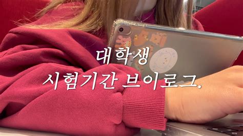 Vlog 대학생의 시험기간 브이로그 Youtube