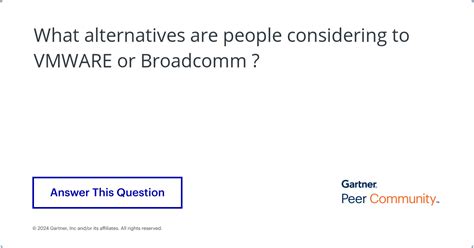 What Alternatives Are People Considering To Vmware Or Broadcomm