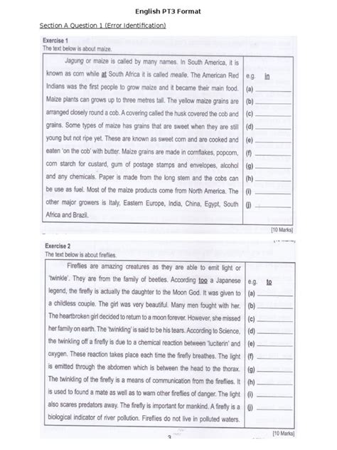 English Pt3 Format Error Identification Pdf