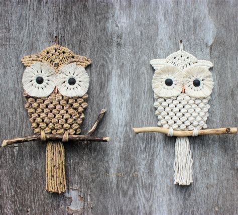 Macrame Owl Pattern PDF Tutorial Instant Download DIY Macrame Etsy