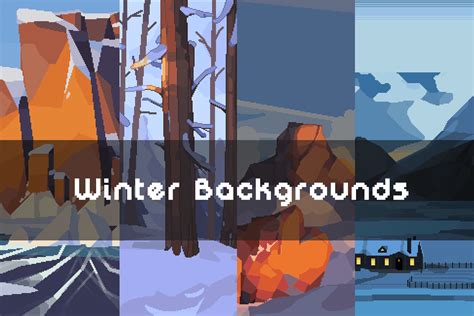 Free Winter Backgrounds Pixel Art Download