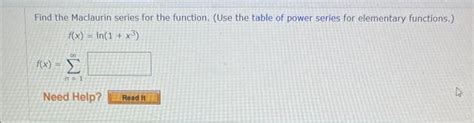 Solved Find The Maclaurin Series For The Function Use The