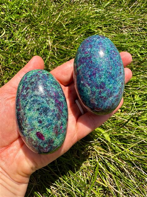 Ruby And Kyanite In Fuchsite Stone New Moon Beginnings