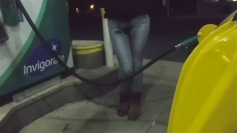 Gas Station Wetting Video 2