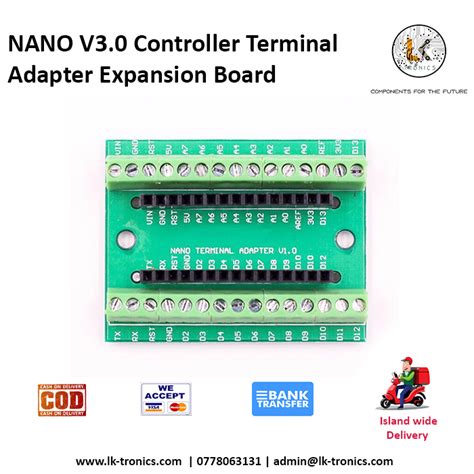 Arduino Nano Terminal Adapter Board For Arduino Nano LK Tronics