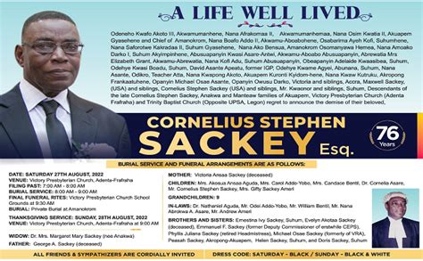 Cornelius Stephen Sackey Esq Rip Ghana