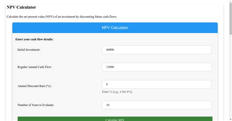 Free Net Present Value Npv Calculator Evaluate Your Investments