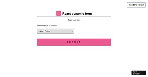 React Hook Form Forked Codesandbox