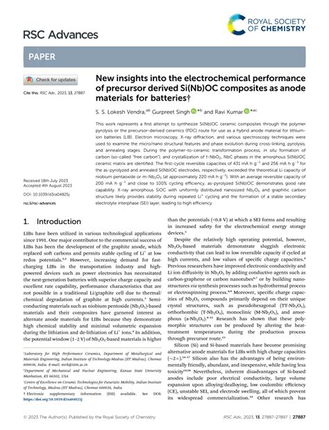 pdf new insights into the electrochemical performance of precursor