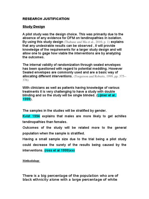 Research Justification Pain Clinical Medicine
