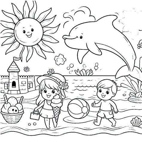 Ausmalbild Sommer Malvorlage Kostenlos Zum Ausdrucken