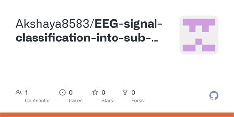 Github Akshaya8583eeg Signal Classification Into Sub Bands Using