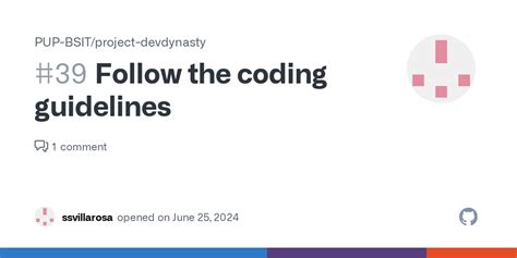 Follow The Coding Guidelines Issue Pup Bsit Project Devdynasty Github