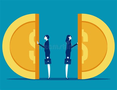 Employee Salary With Equal Distribution Stock Illustration