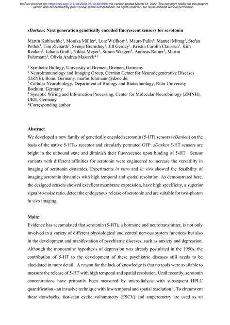 Pdf Sdarken Next Generation Genetically Encoded Fluorescent Sensors