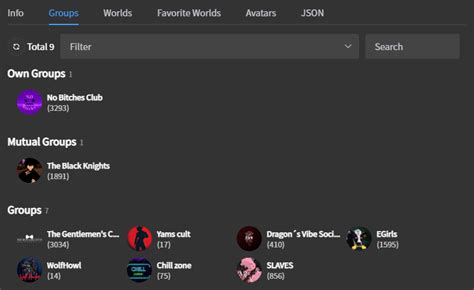 [feature request] filters and search on tabs · issue 476 · vrcx team