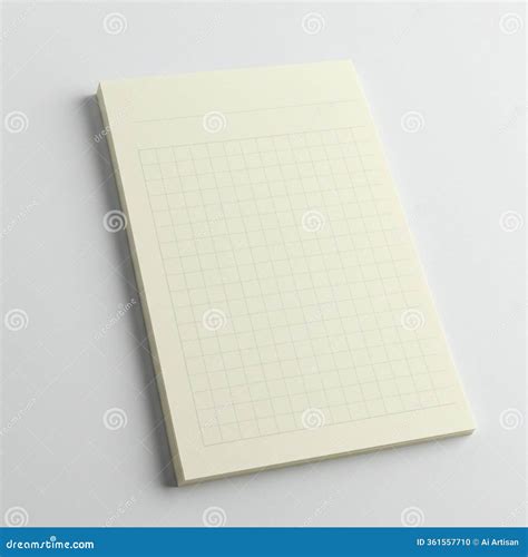 A Light Colored Rectangular Notepad With A Grid Layout On The Front