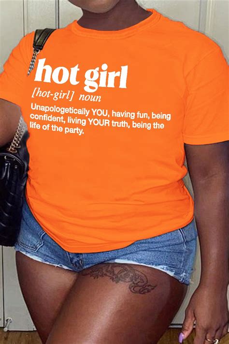 Wholesale Casual Letter Print Basic O Neck Plus Size Tops K99623 Online