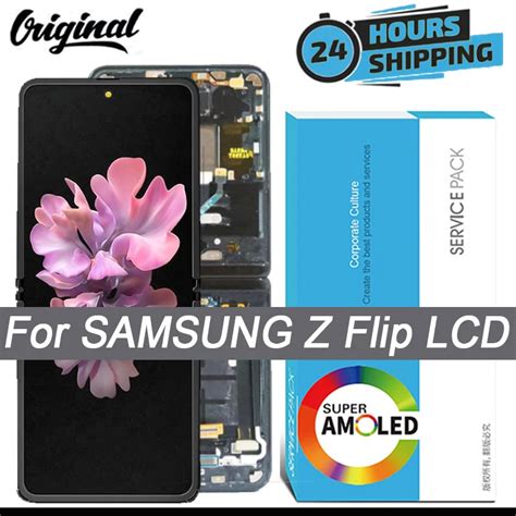 오리지널 슈퍼 Amoled 디스플레이 삼성 갤럭시 Z 플립 5g Sm F707 Lcd 터치 스크린 디지타이저 어셈블리 수리 부품 100휴대폰 Lcd Aliexpress