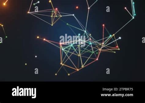 Digital Plexus Connect Line And Dots Moving Futuristic Technology
