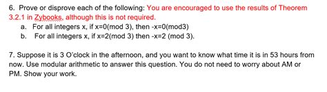 Solved Prove Or Disprove Each Of The Following You Are Chegg