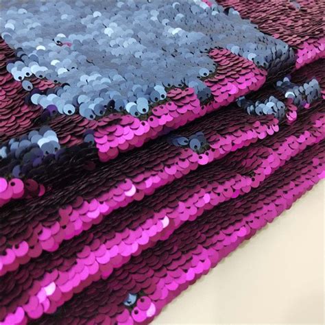 Two Color Sequin Fabric Dazzling Reversible Sequins AG Textiles Premium Embroidery Factory