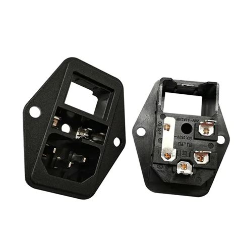 High Quality Pin C AC Power Socket With Fuse Holder Extension Socket Panel IEC Plug Socket